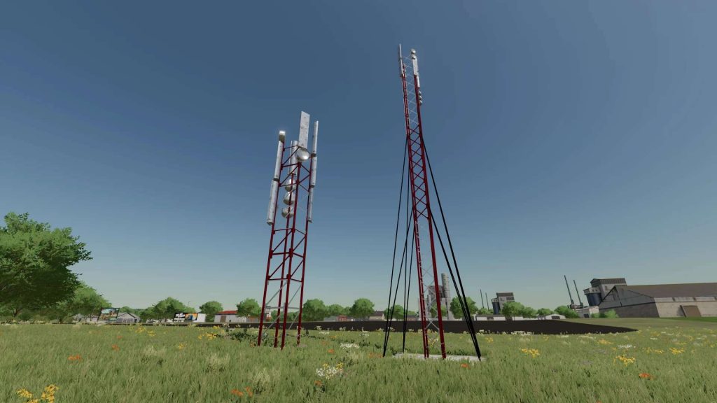 Transmitter Tower Pack (PREFAB) V1.0 FS22 Mod | Farming Simulator 22 Mod
