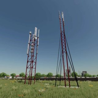 Transmitter Tower Pack (PREFAB) V1.0 FS22 Mod | Farming Simulator 22 Mod
