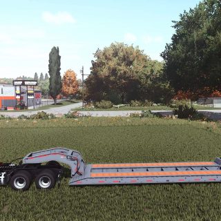 2-axle Lowboy V1.0 FS22 Mod | Farming Simulator 22 Mod