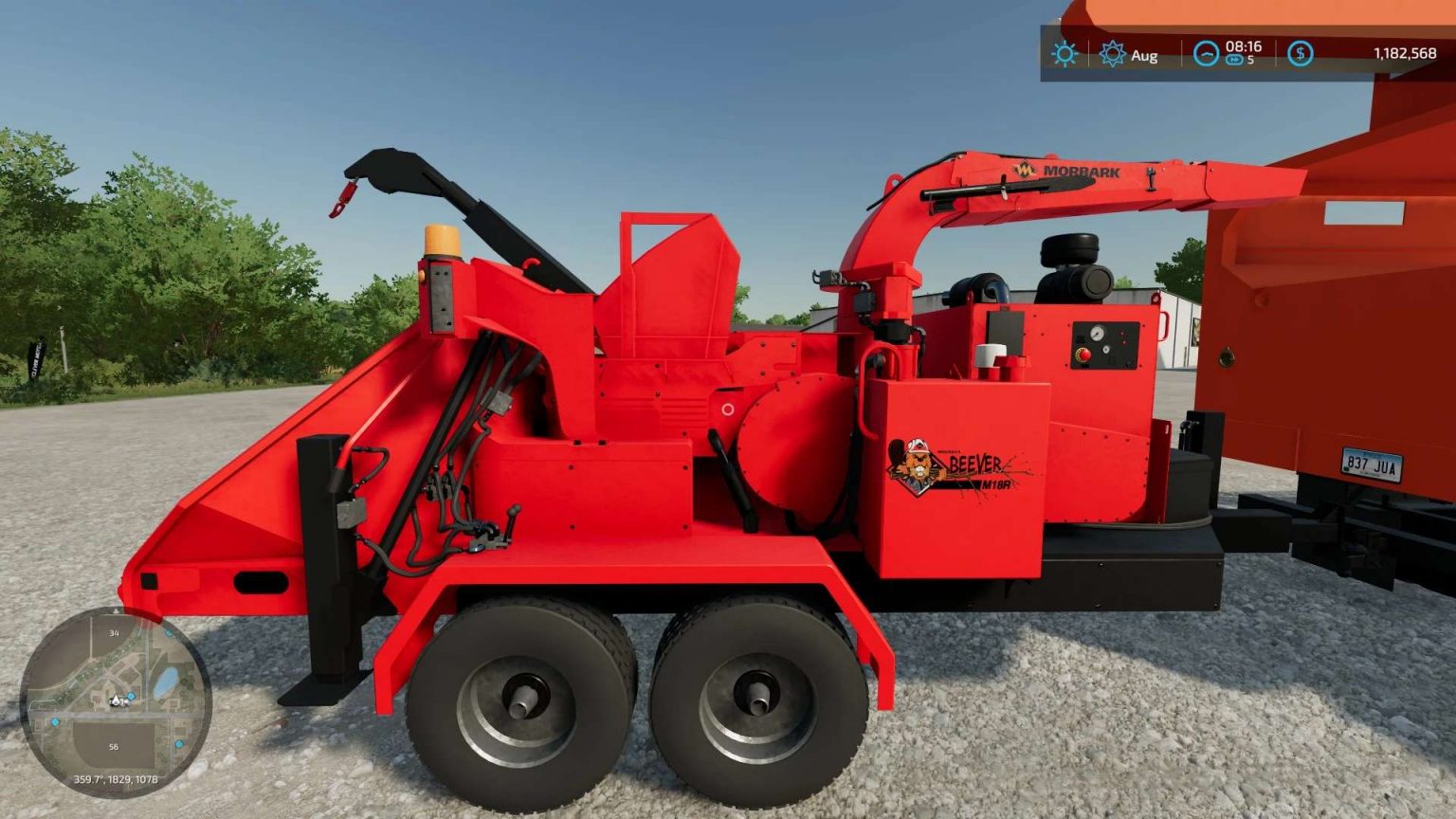 2018 Morbark Beever M18R Tandem Axel Wood Chipper v1.0 FS22 Mod ...