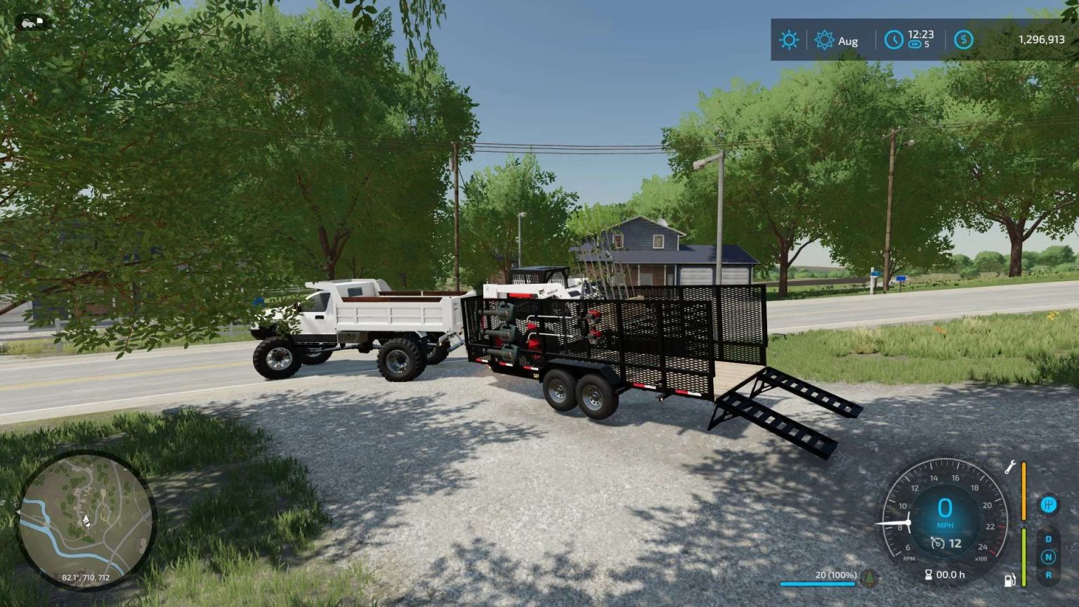 Big Tex 10pi Landscape Trailer v1.0 FS22 Mod | Farming Simulator 22 Mod