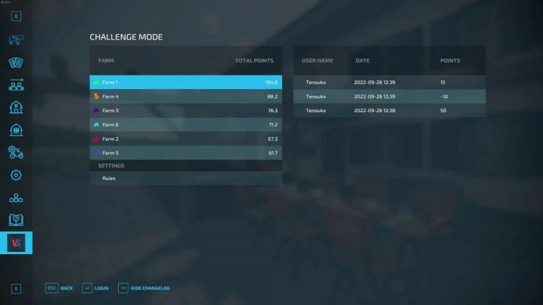 Challenge Mode v1.2 FS22 Mod | Farming Simulator 22 Mod
