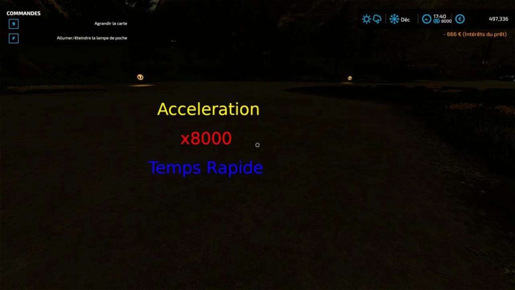 Fast Time Acceleration x8000 v1.0 FS22 Mod | Farming Simulator 22 Mod