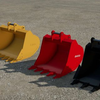 40-60 Ton Excavator Bucket Pack v2.0 FS22 Mod | Farming Simulator 22 Mod