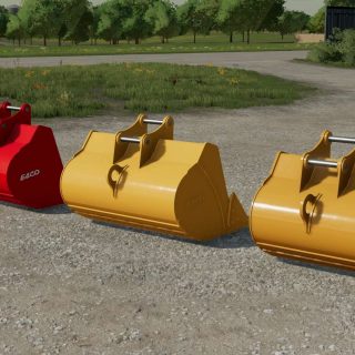 40-60 Ton Excavator Bucket Pack v2.0 FS22 Mod | Farming Simulator 22 Mod