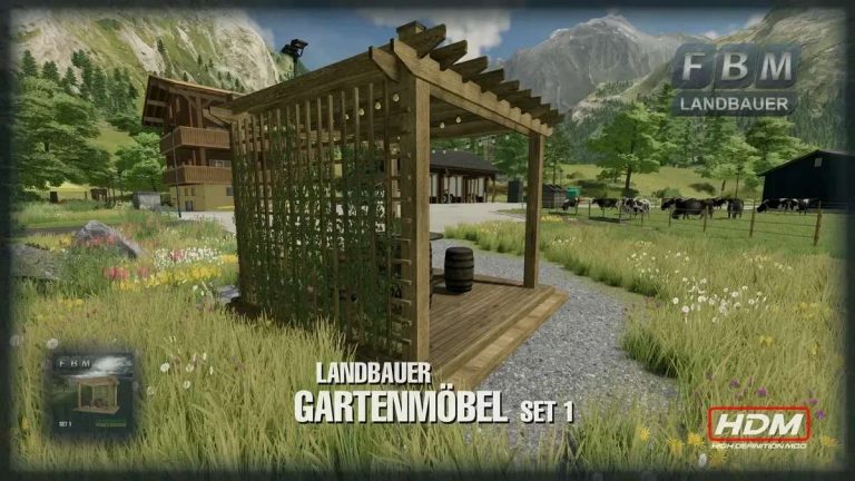 Garden Furniture Set 1 v1.0 FS22 Mod | Farming Simulator 22 Mod