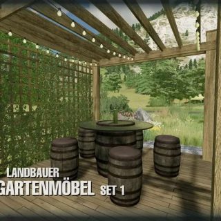 Garden Furniture Set 1 v1.0 FS22 Mod | Farming Simulator 22 Mod