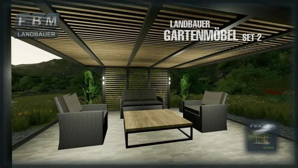 Garden Furniture Set 2 v1.0 FS22 Mod | Farming Simulator 22 Mod