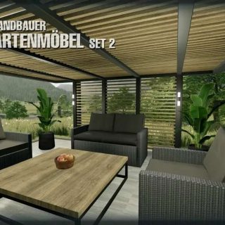 Garden Furniture Set 2 v1.0 FS22 Mod | Farming Simulator 22 Mod