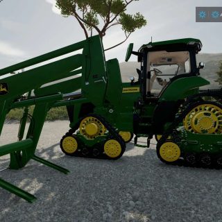 John Deere 8RX loader edit v1.0 FS22 Mod | Farming Simulator 22 Mod