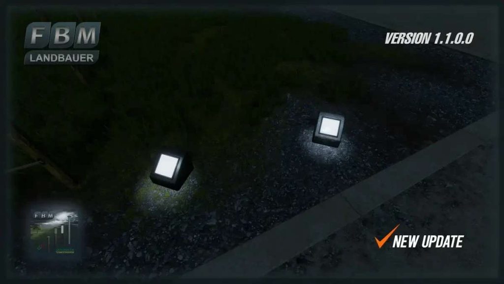 Landbauer Courtyard Lighting v1.1 FS22 Mod | Farming Simulator 22 Mod