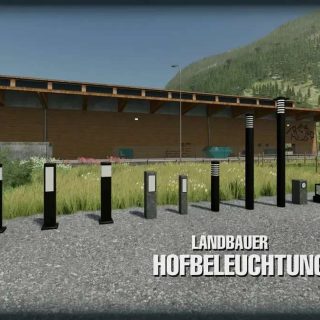 Landbauer Courtyard Lighting v1.1 FS22 Mod | Farming Simulator 22 Mod