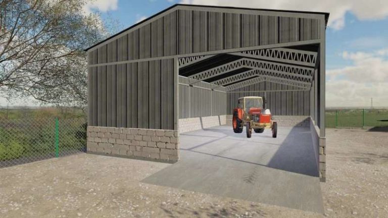 Machine Shelter Metal v1.0 FS22 Mod | Farming Simulator 22 Mod