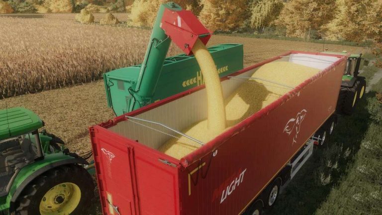 MEGA Light 3 60m3 semi-trailer v1.0 FS22 Mod | Farming Simulator 22 Mod