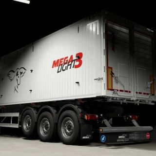 MEGA Light 3 60m3 semi-trailer v1.0 FS22 | Farming Simulator 22 Mods