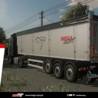 MEGA Light 3 60m3 semi-trailer v1.0 FS22 Mod | Farming Simulator 22 Mod