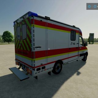 Mercedes Benz Sprinter Strobel Ambulance v1.0.0.1 FS22 Mod | Farming ...