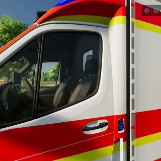 Mercedes Benz Sprinter Strobel Ambulance v1.0.0.1 FS22 Mod | Farming ...