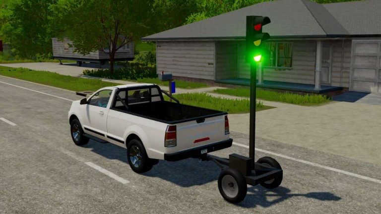 Mobile Traffic Light (Functional) v1.2 FS22 Mod | Farming Simulator 22 Mod