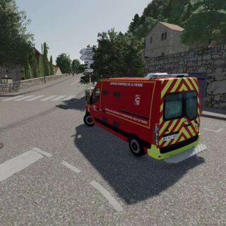 Renault Master Fire Brigade VSAV v1.0 FS22 Mod | Farming Simulator 22 Mod