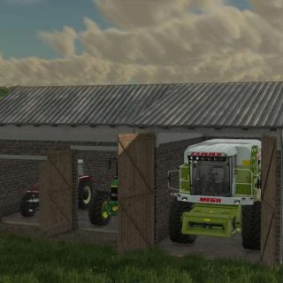 Small Combine Garage v1.0 FS22 Mod | Farming Simulator 22 Mod
