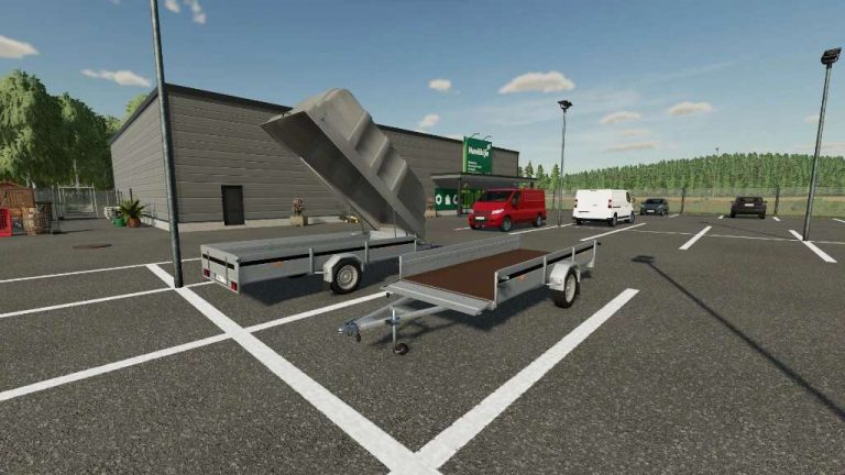 Trailer With Canopy v1.0 FS22 Mod | Farming Simulator 22 Mod
