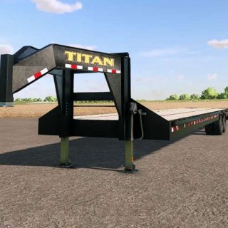 40FT Gooseneck multibrand trailer v1.0 FS22 Mod | Farming Simulator 22 Mod