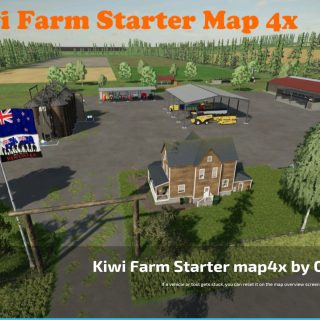Kiwi Farm Starter Map 4x V2.0 FS22 Mod | Farming Simulator 22 Mod