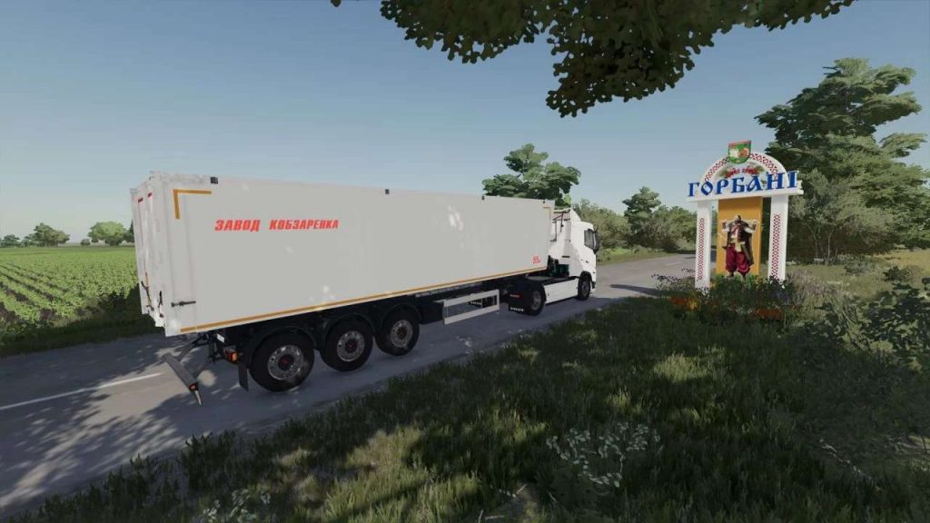 Aluminum grain semi-trailer ANP-55 Kobzarenko v1.0 FS22 Mod | Farming ...