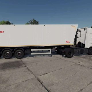 Aluminum grain semi-trailer ANP-55 Kobzarenko v1.0 FS22 Mod | Farming ...