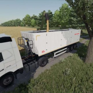 Aluminum grain semi-trailer ANP-55 Kobzarenko v1.0 FS22 Mod | Farming ...
