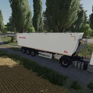 Aluminum grain semi-trailer ANP-55 Kobzarenko v1.0 FS22 Mod | Farming ...