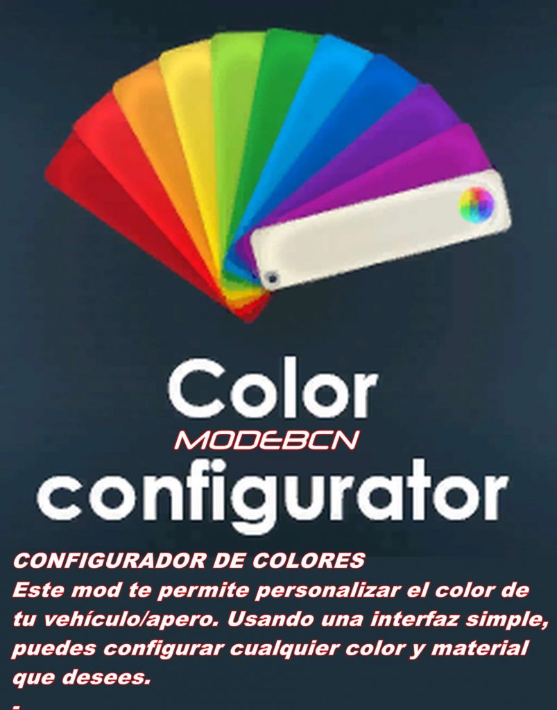 Color Configurator ESPANOL v1.5 FS22 Mod | Farming Simulator 22 Mod