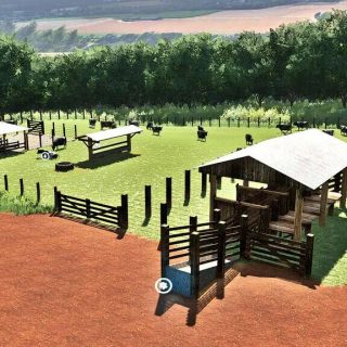 Cow Pasture With Milking Barn v1.1 FS22 Mod | Farming Simulator 22 Mod