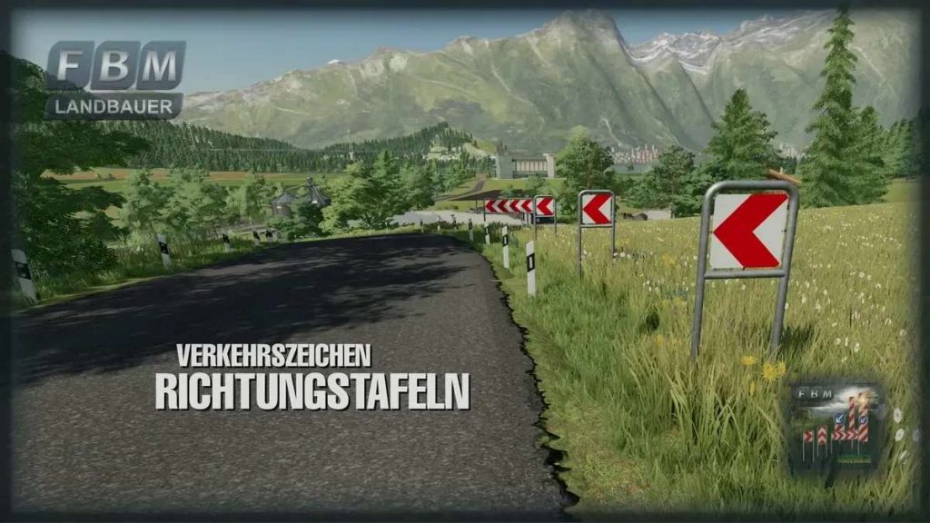 Direction Signs v1.0 FS22 Mod | Farming Simulator 22 Mod