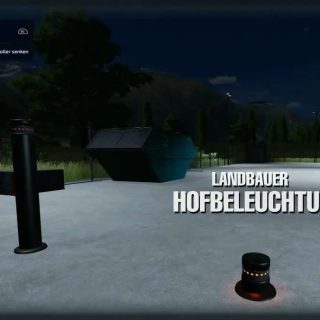 Landbauer Courtyard Lighting v1.1.1 FS22 Mod | Farming Simulator 22 Mod