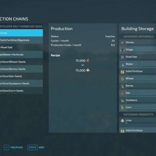Lime Fertilizer Salt Herbicide Seed Production v1.0 FS22 Mod | Farming ...