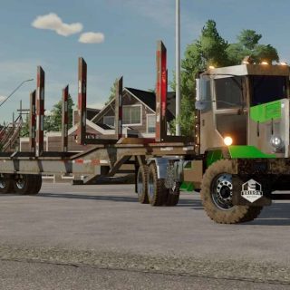 Lizard 53 Foot Tridem Log Trailer v1.0 FS22 Mod | Farming Simulator 22 Mod