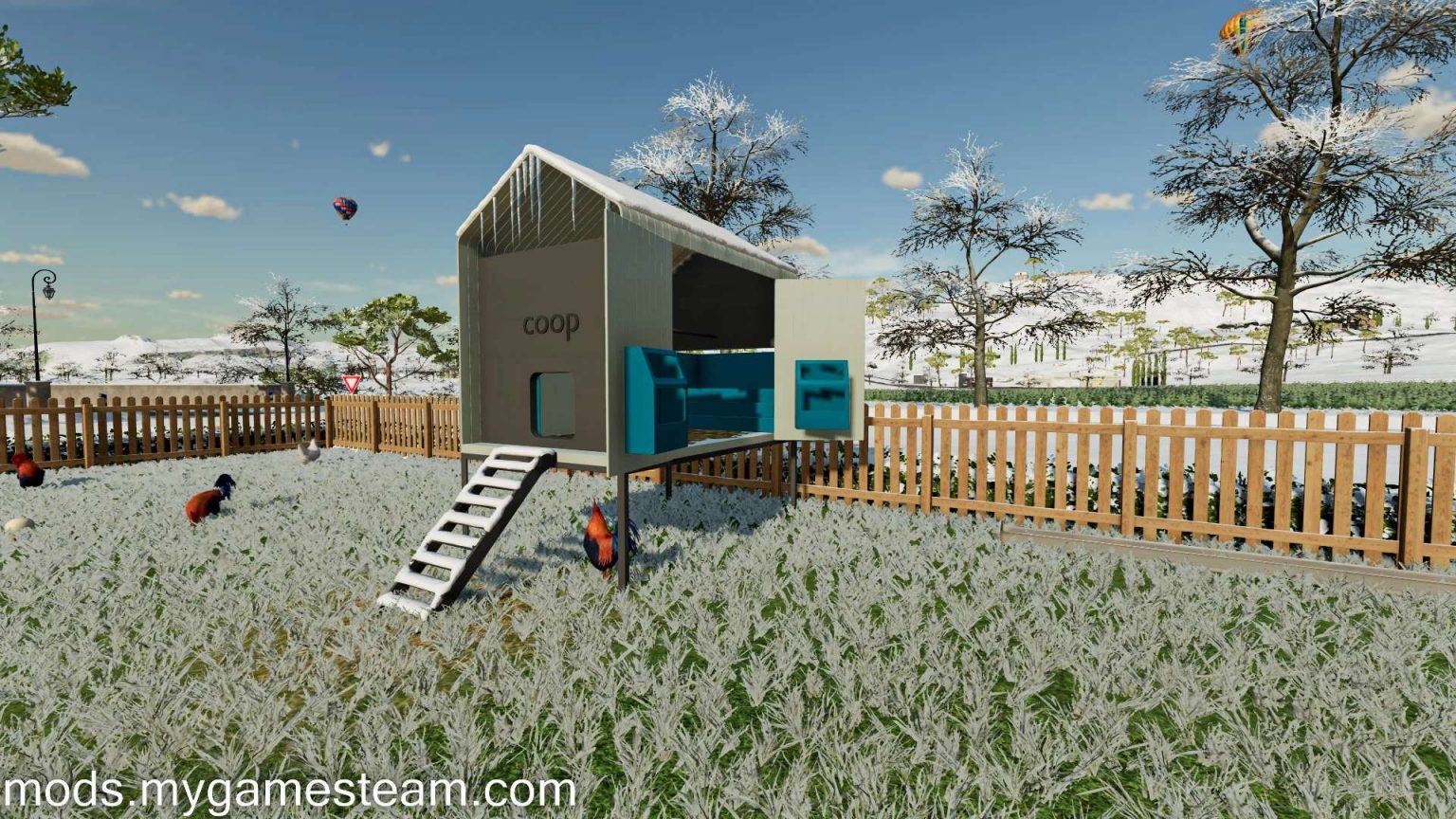 Modern Coop Chicken Husbandry V1.0 FS22 Mod | Farming Simulator 22 Mod