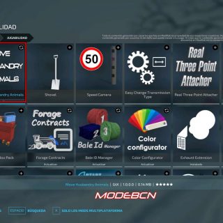 Move Husbandry Animals ESPANOL V1.0 FS22 Mod | Farming Simulator 22 Mod