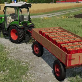 Old Wooden Trailer v1.0 FS22 Mod | Farming Simulator 22 Mod