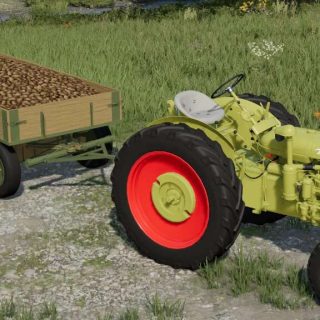 Old Wooden Trailer v1.0 FS22 Mod | Farming Simulator 22 Mod