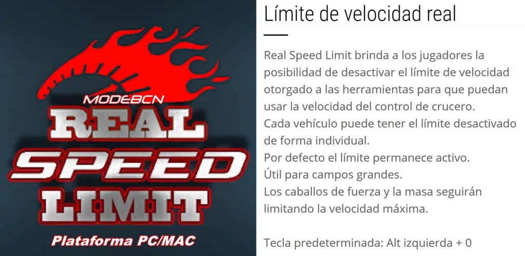 Real Speed Limit ESPANOL v1.4 FS22 Mod | Farming Simulator 22 Mod