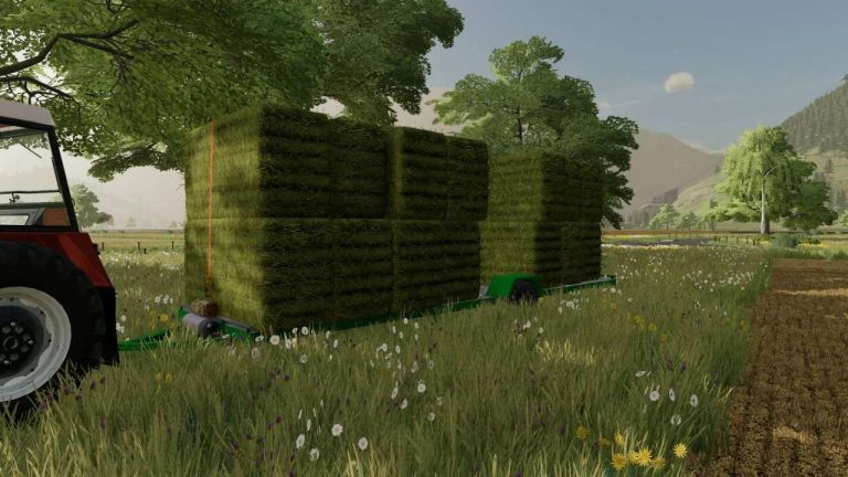 STS bale trailer v1.1 FS22 Mod | Farming Simulator 22 Mod