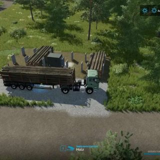 Wood Storage Modular v1.0 FS22 Mod | Farming Simulator 22 Mod