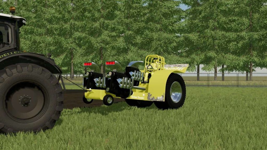 Yellow Thunder Pulling Tractor v1.0 FS22 Mod | Farming Simulator 22 Mod