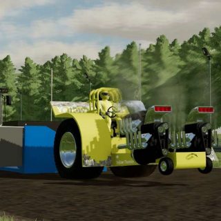 Yellow Thunder Pulling Tractor v1.0 FS22 Mod | Farming Simulator 22 Mod