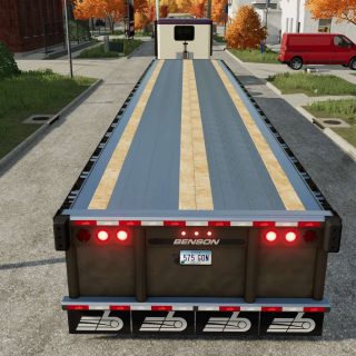 Benson 48ft Flatbed trailer Autoload v1.0.0.9 FS22 Mod | Farming ...