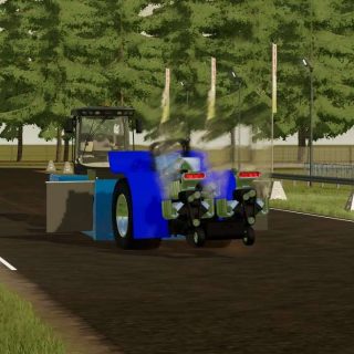 Blue Modified Pulling Tractor v1.0 FS22 Mod | Farming Simulator 22 Mod