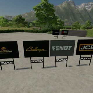 Brand Yard Signs Prefab v1.0 FS22 Mod | Farming Simulator 22 Mod